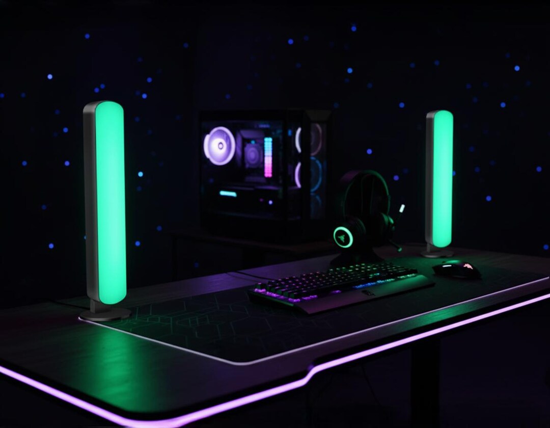 RGB Music Sync LED Desk Light With App Control – Sound Reactive Ambient ...