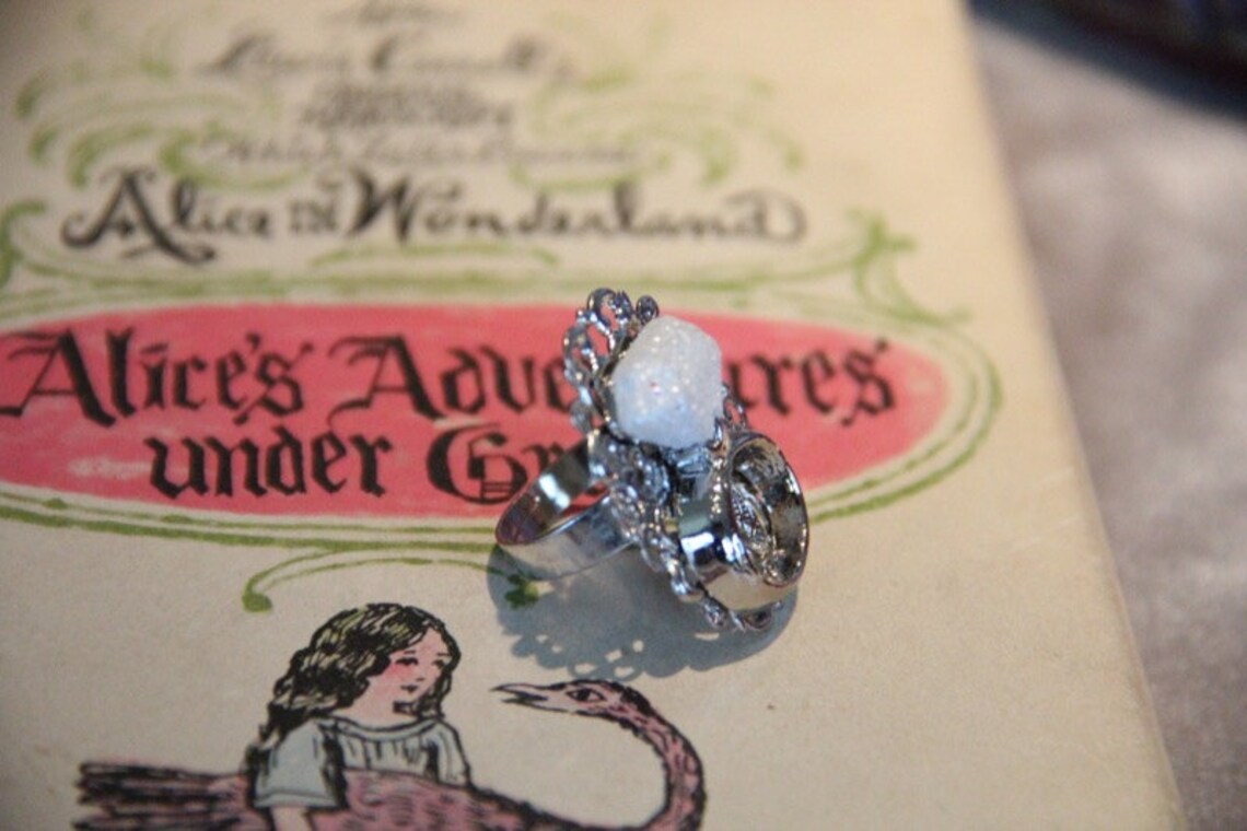 Fairy Tale Wedding Ring Book Geek Girl Ring - Etsy