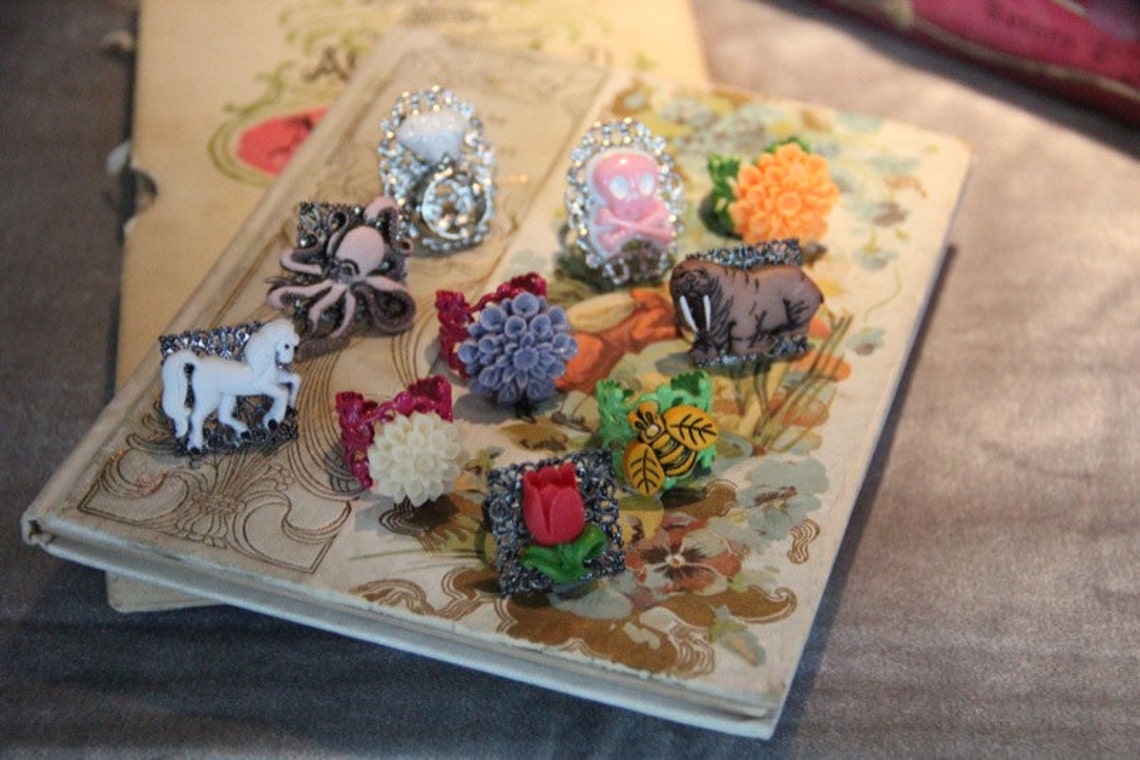 Fairy Tale Wedding Ring Book Geek Girl Ring - Etsy