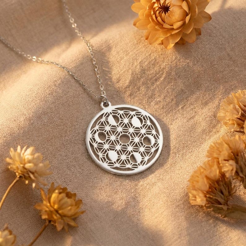 Dainty Moon Phase Necklace,lunar Phase Necklace, Celestial Necklace ...