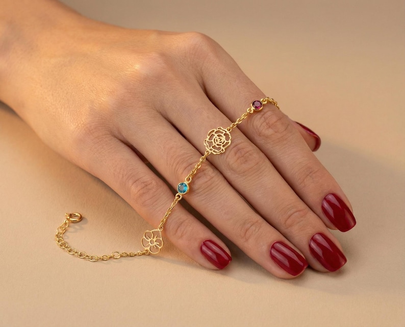 Personalized Family Birth Flower Bracelet,mother Flower Bracelets ...