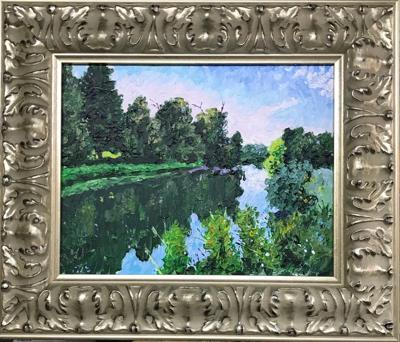 Acrylic Painting Original Impressionist style Impasto Acrylic Landscape ...