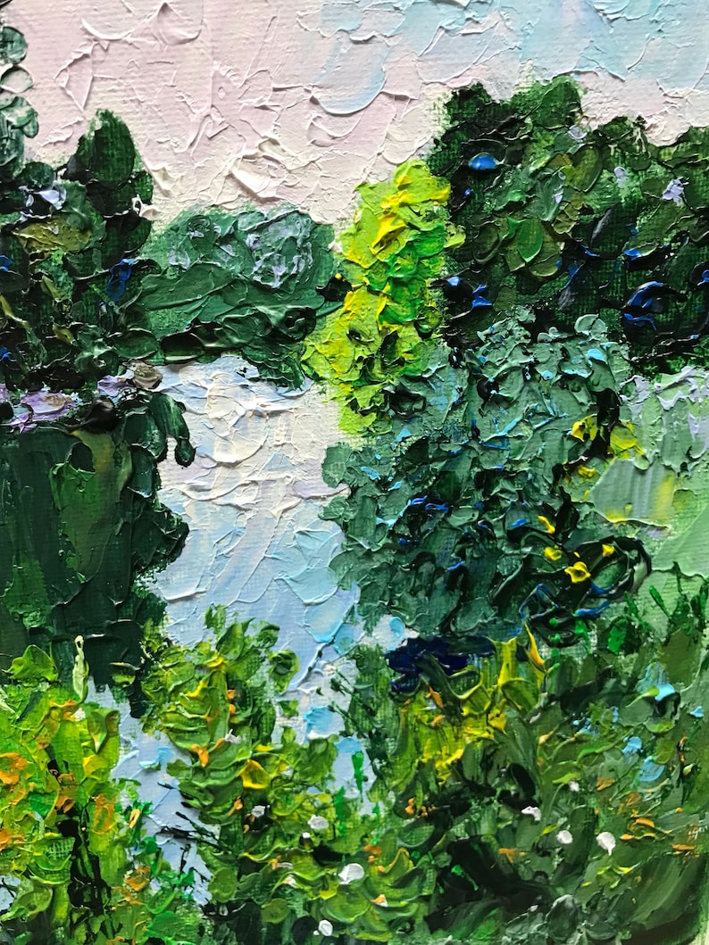 Acrylic Painting Original Impressionist style Impasto Acrylic Landscape ...