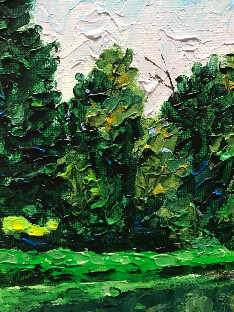 Acrylic Painting Original Impressionist style Impasto Acrylic Landscape ...