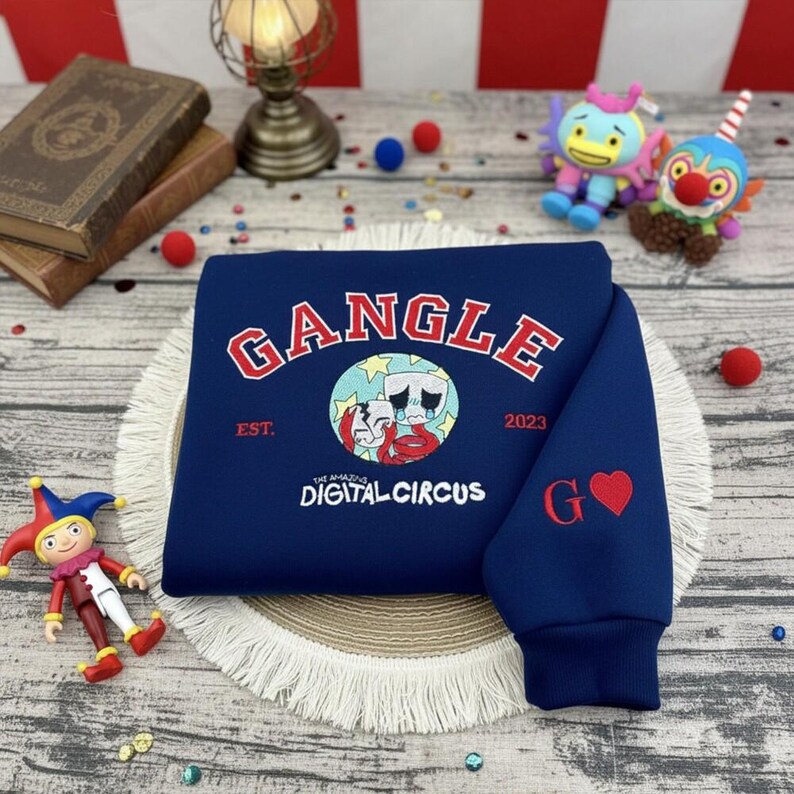 The Amazing Digital Circus All Character Embroidered Sweatshirt, Pomni ...