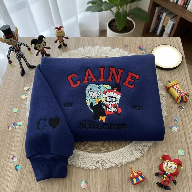 The Amazing Digital Circus All Character Embroidered Sweatshirt, Pomni ...