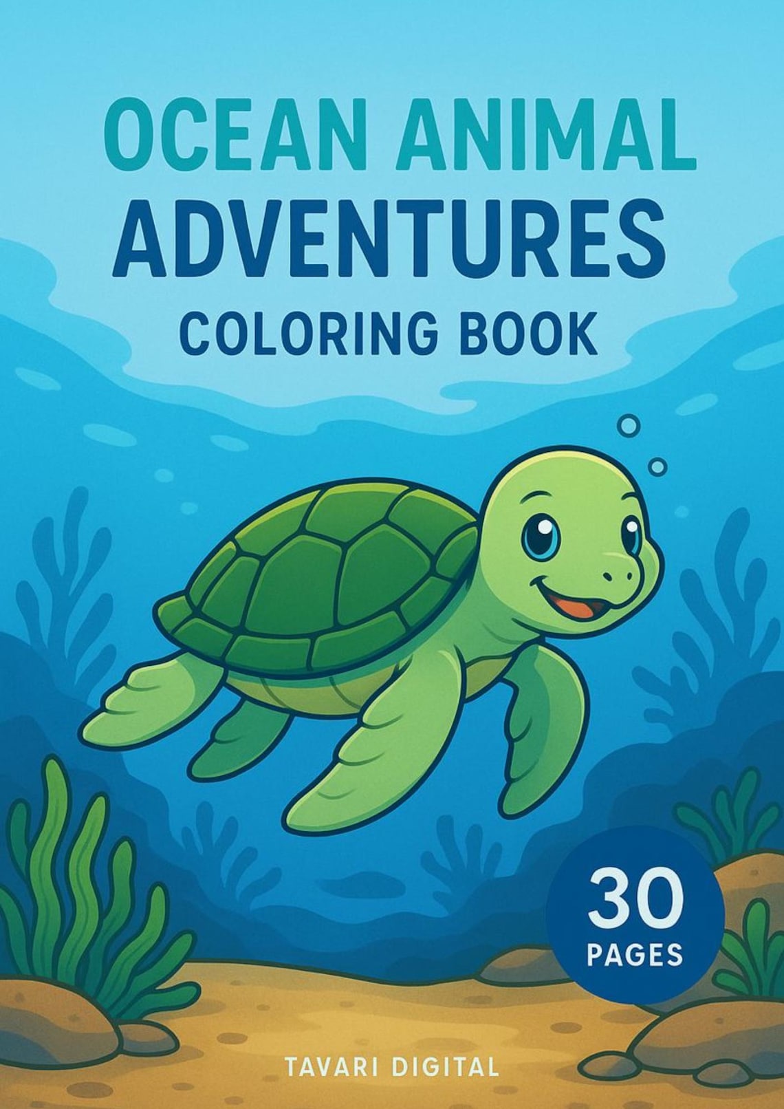 Animal Coloring Book Bundle | 5 Books, 150 Pages (A4 PDF Download ...