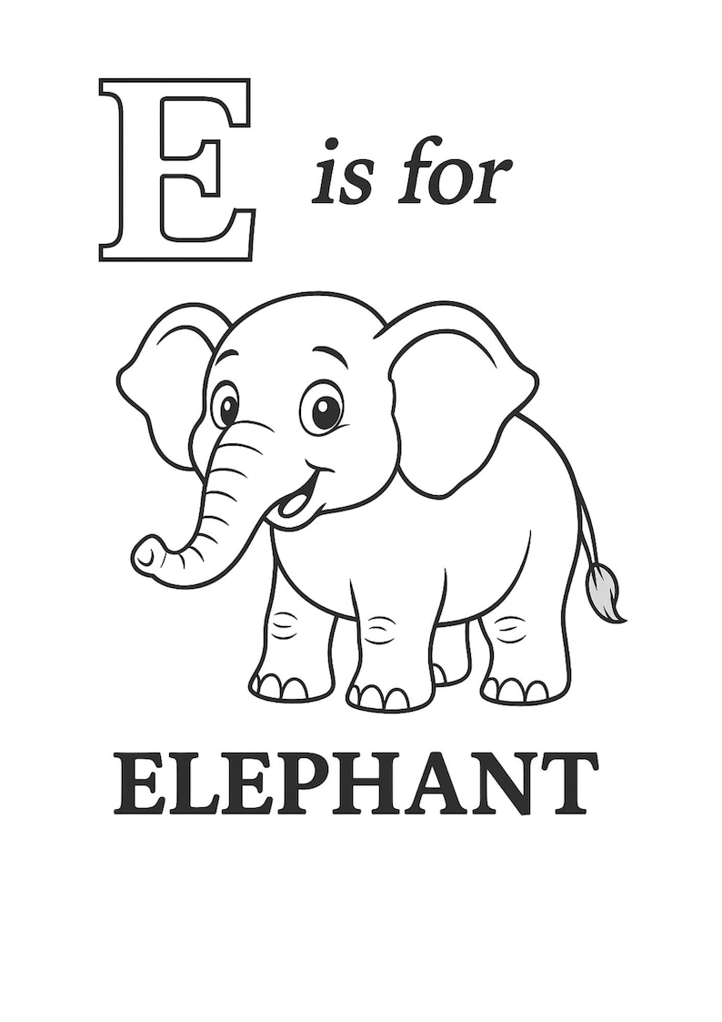Animal Alphabet Coloring Book | Printable PDF Digital Download | Kids ...