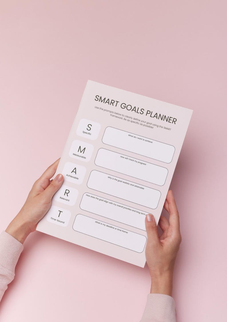 SMART Goals Planner Printable | A4 Goal‑setting Templates ...