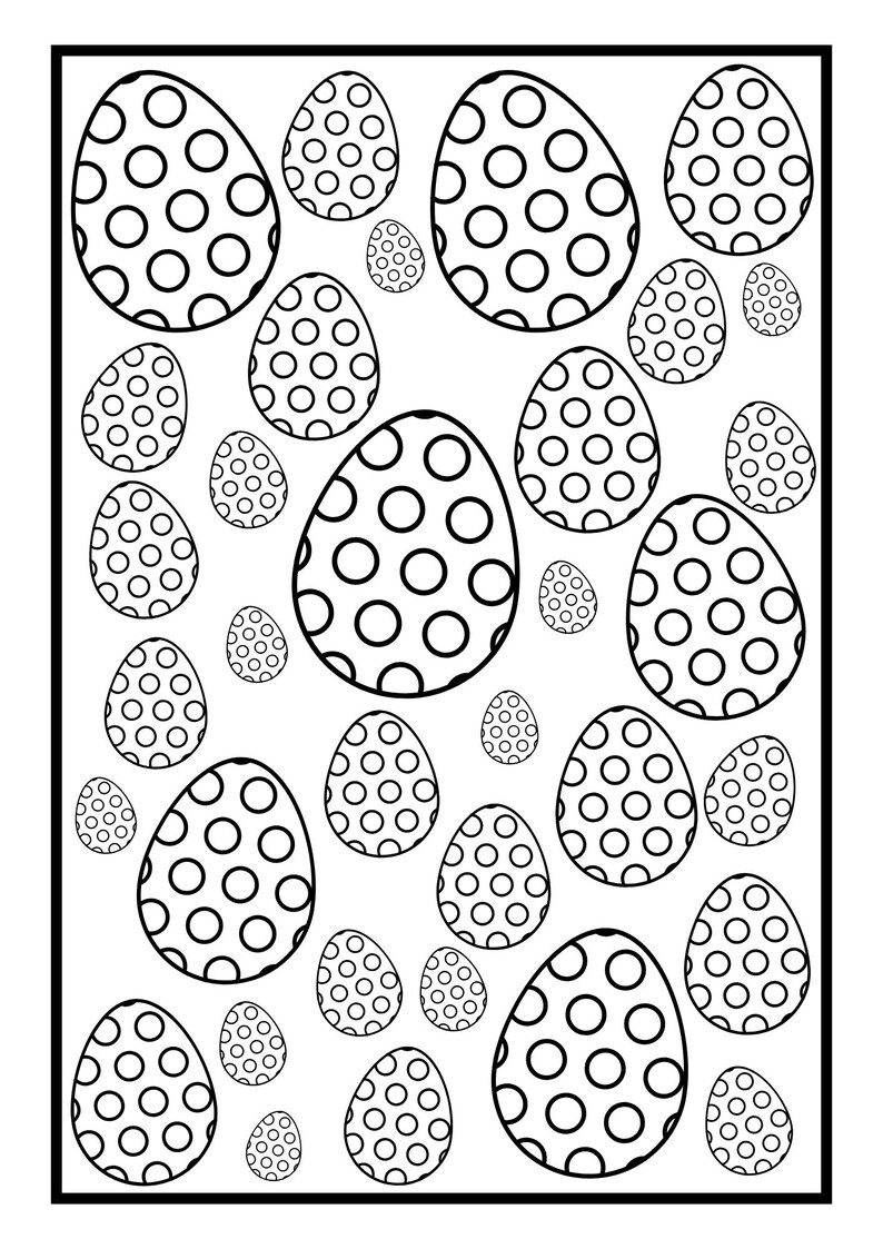 Easter Patterns Coloring Book | 20 Printable Pages of Easter Designs ...