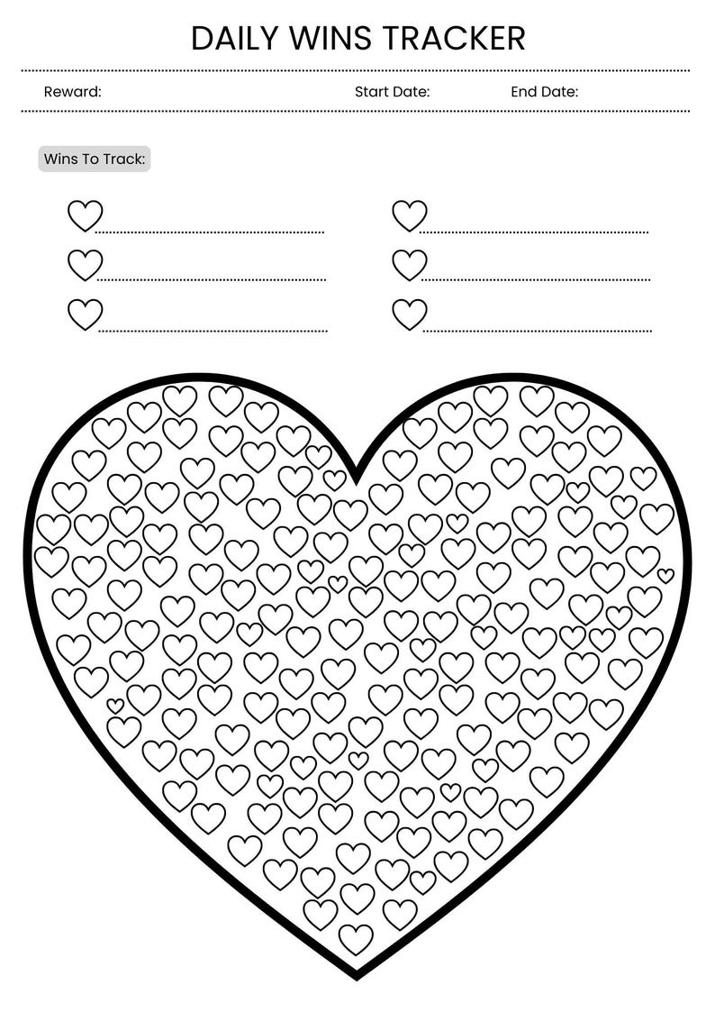 Small Wins Tracker | Daily Motivation & Mindfulness Tracker | Printable ...