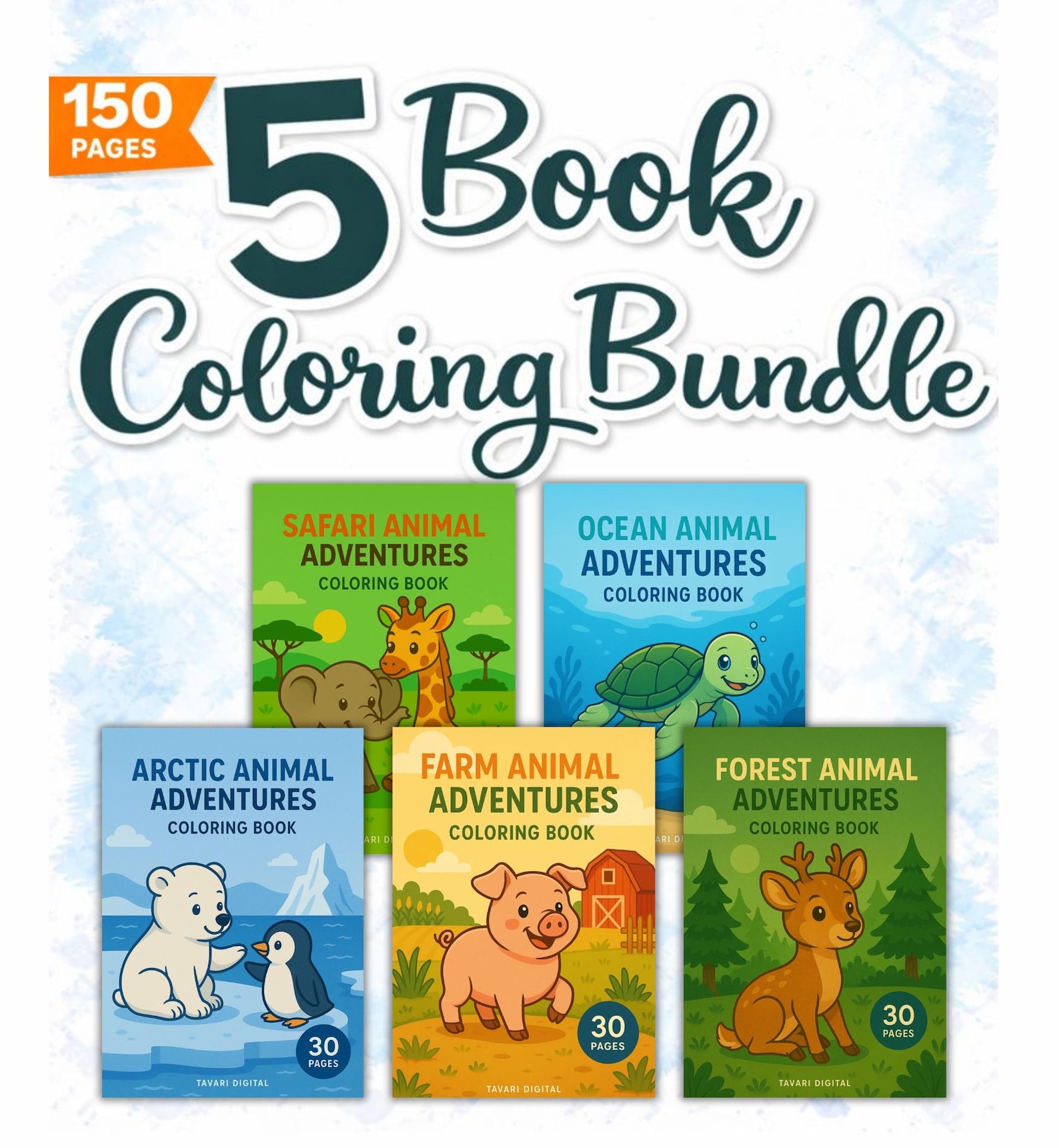Animal Coloring Book Bundle | 150 Printable Pages (A4 PDF) - Etsy Australia