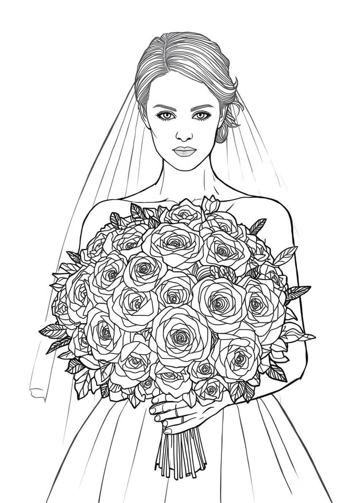 Bridal Coloring Book | 30 Wedding‑themed Coloring Pages | Printable A4 ...