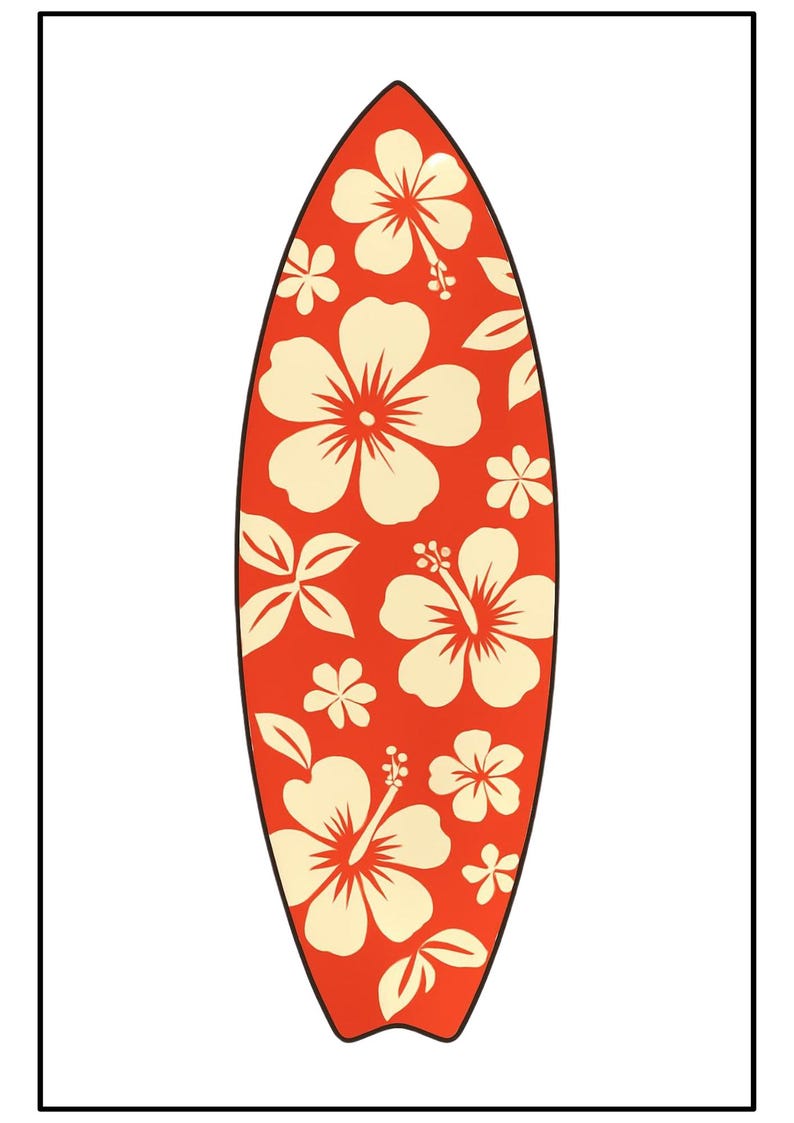 Surfboard Art & Design Workbook | 120 Pages Creative Prompts (printable ...
