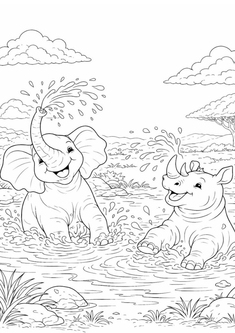 Animal Coloring Book Bundle | 5 Books, 150 Pages (A4 PDF Download ...