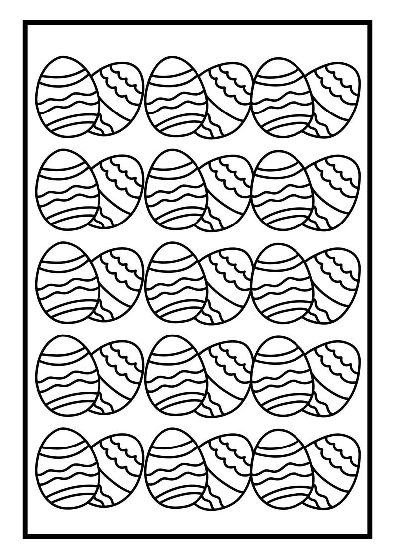 Easter Patterns Coloring Book | 20 Printable Pages of Easter Designs ...