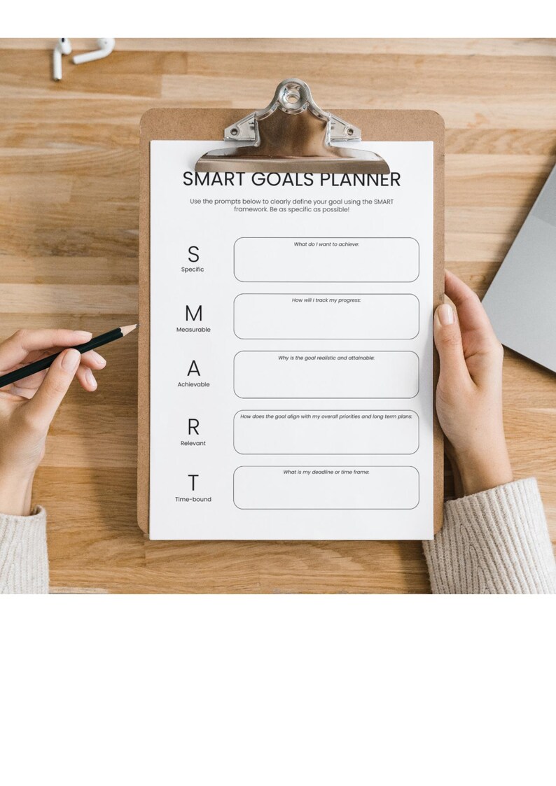 SMART Goals Planner Printable | A4 Goal‑setting Templates ...