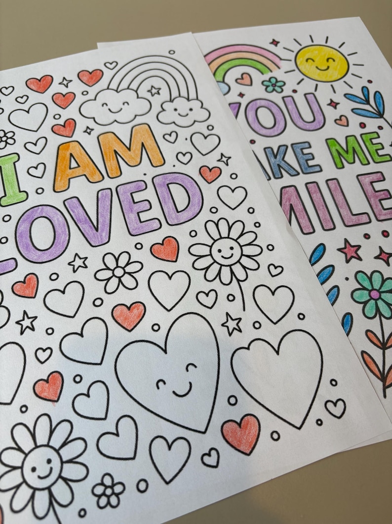 Kids Positive Affirmations Coloring Book | Self‑esteem & Confidence ...