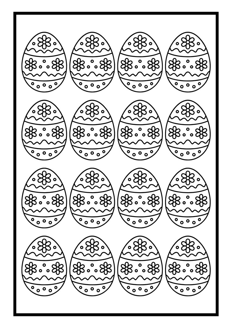 Easter Patterns Coloring Book | 20 Printable Pages of Easter Designs ...