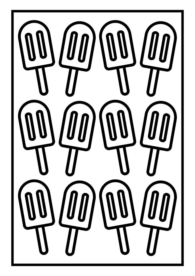 Ice Cream Patterns Coloring Book | 20 Printable Pages of Satisfying ...