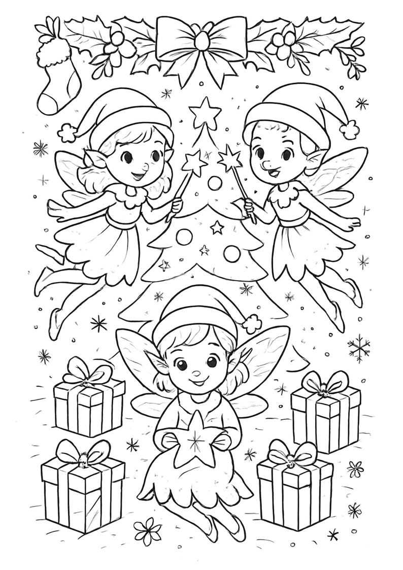 Fairy Christmas Coloring Book – 30 Holiday Fairy Scenes (PDF Download ...