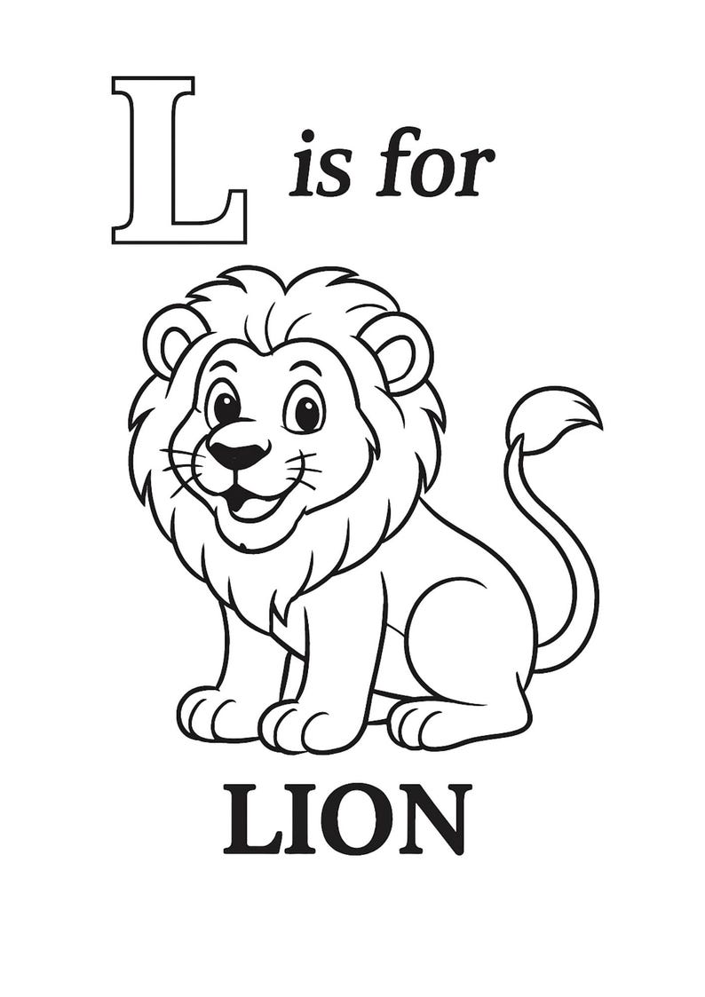 Animal Alphabet Coloring Book | Printable PDF Digital Download | Kids ...