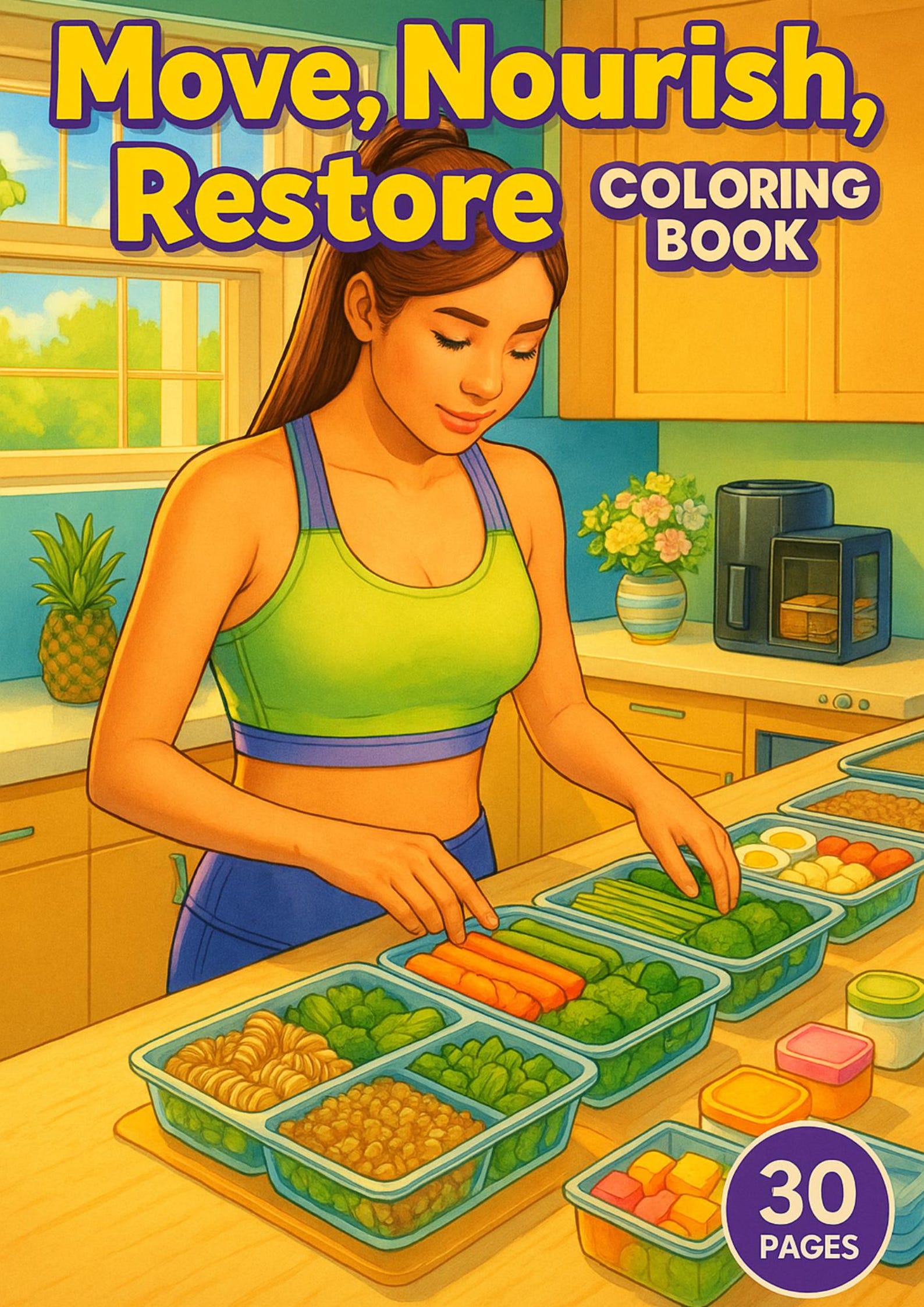 Wellness, Fitness & Exercise Coloring Book | 30 Motivational Activity ...