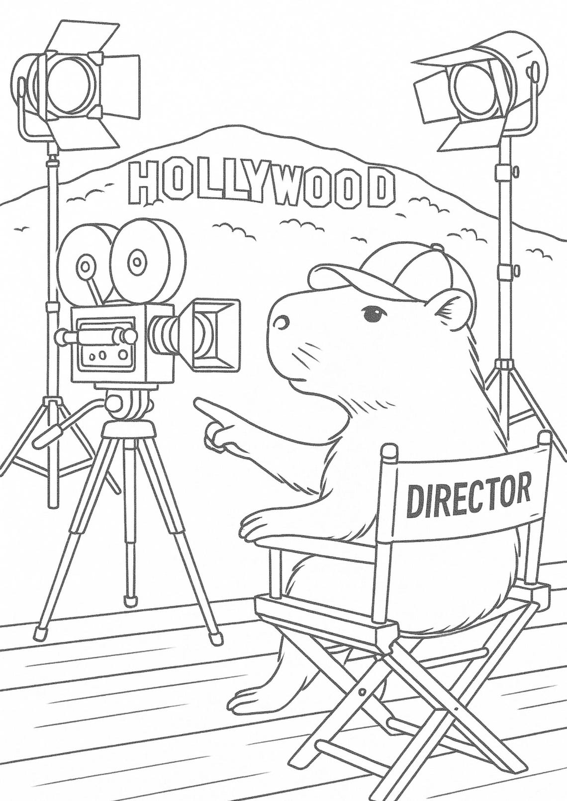Capybaras Adventures Coloring Book | 30 Page Printable | US Letter and ...