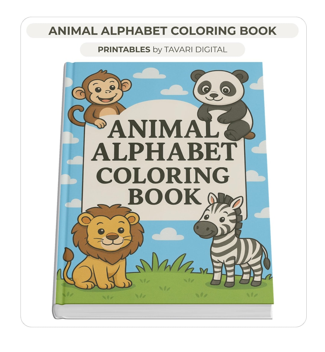 Animal Alphabet Coloring Book | A–Z Printable PDF | Kids Activity ...
