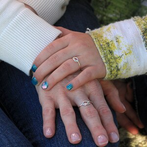 Friendship Rings, Set of Two Rings, Mother/daughter Rings, Love Knot ...