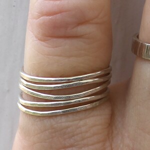Sterling Silver Stackable Organic Stacking Stackable - Etsy