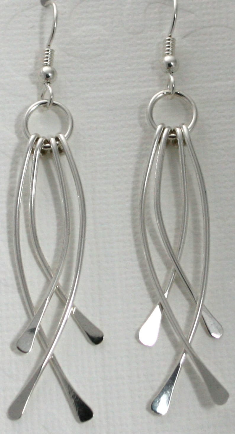 Sterling silver earrings elegant earrings chandelier | Etsy