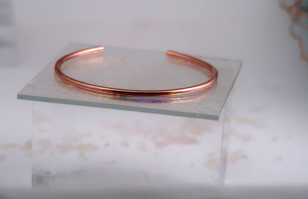 Handmade Copper Cuff Bracelet, Minimalist Modern Bangle, Gift for Her ...