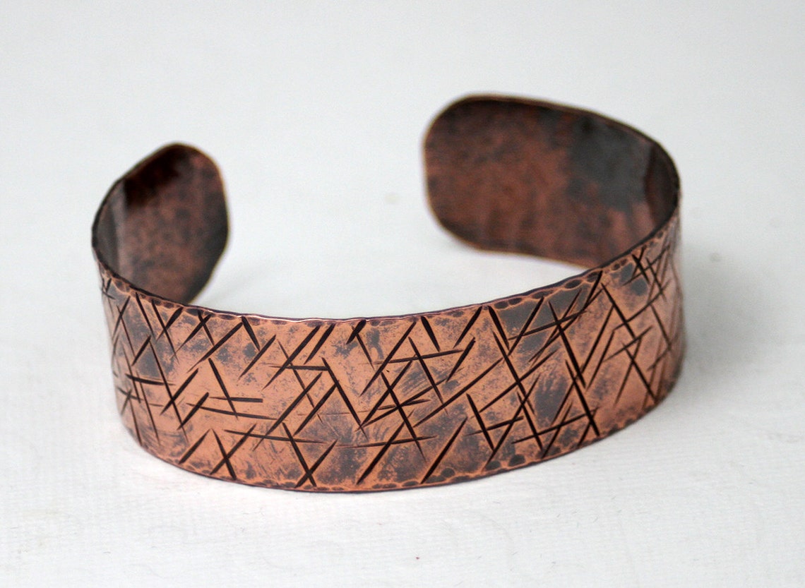 Copper Cuff Hammered Copper Cuff for Men Handmade Copper - Etsy