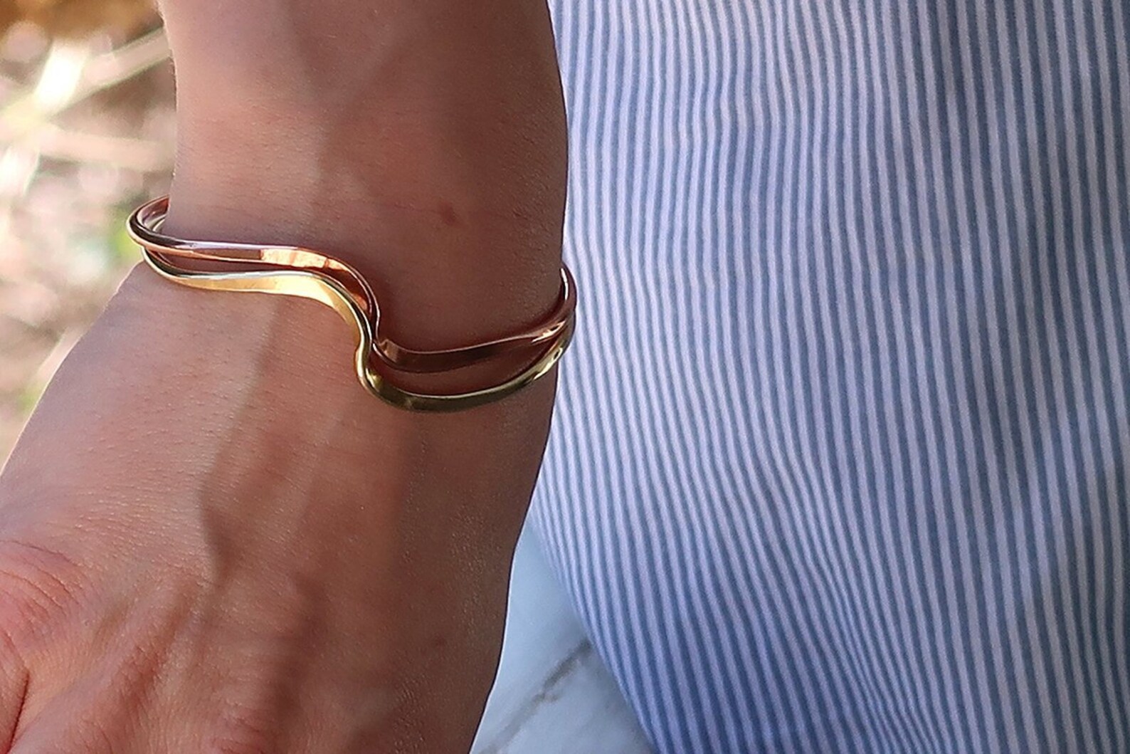 Copper Cuff Brass Cuff Wave Cuff Bracelet Cuff Bracelet - Etsy