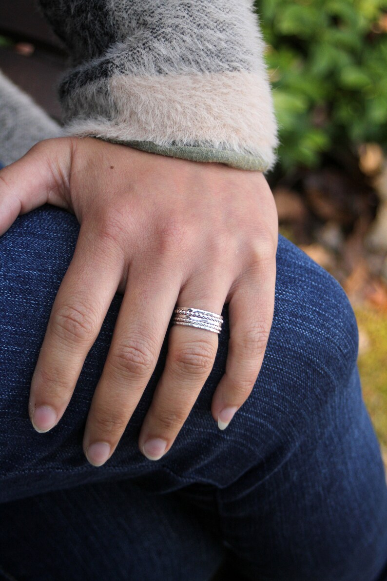 Stackable Rings Stacking Silver Eco Friendly Handmade | Etsy