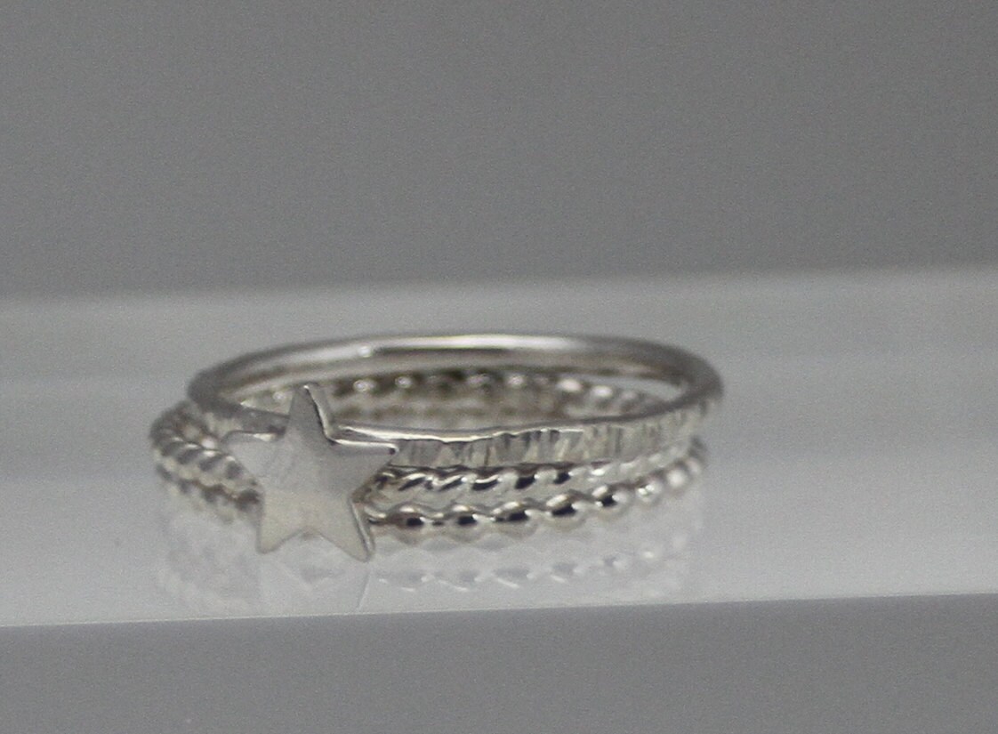 Silver Ring Star Ring Stacking Stackable Women Eco - Etsy