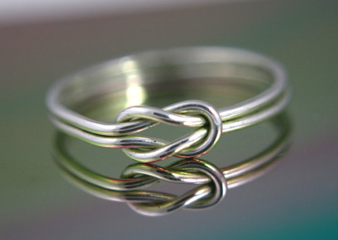 Sterling Silver Knot Ring, Knot Band, Eco Friendly, Women, Bridesmaid ...
