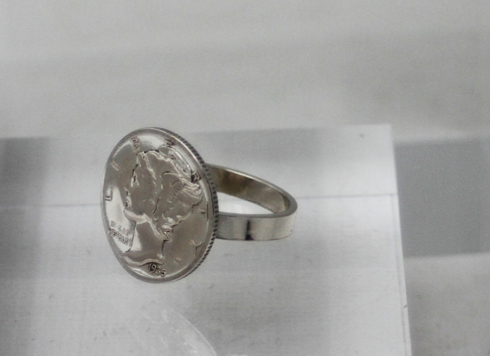 Liberty Dime Ring Money Ring Silver Ring Valentine's - Etsy