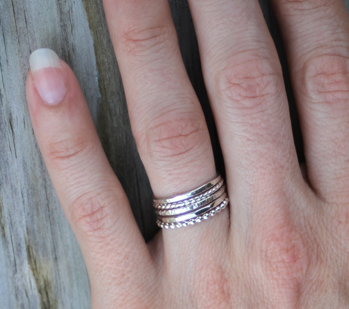 Stackable Rings Stacking Silver Eco Friendly Handmade | Etsy