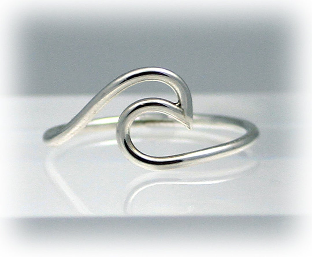 Wave Ring, Silver Ring, Ocean Wave Ring, Nautical, Beach, Handmade Wave ...