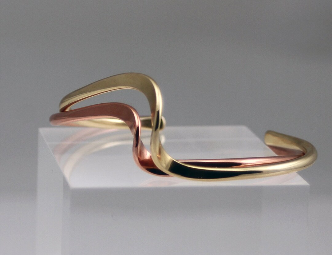 Copper Cuff, Brass Cuff, Wave Cuff Bracelet, Cuff Bracelet, Gift for ...