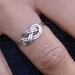 Sterling Silver Ring, Infinity Ring, Double Infinity Ring, Silver Knot ...
