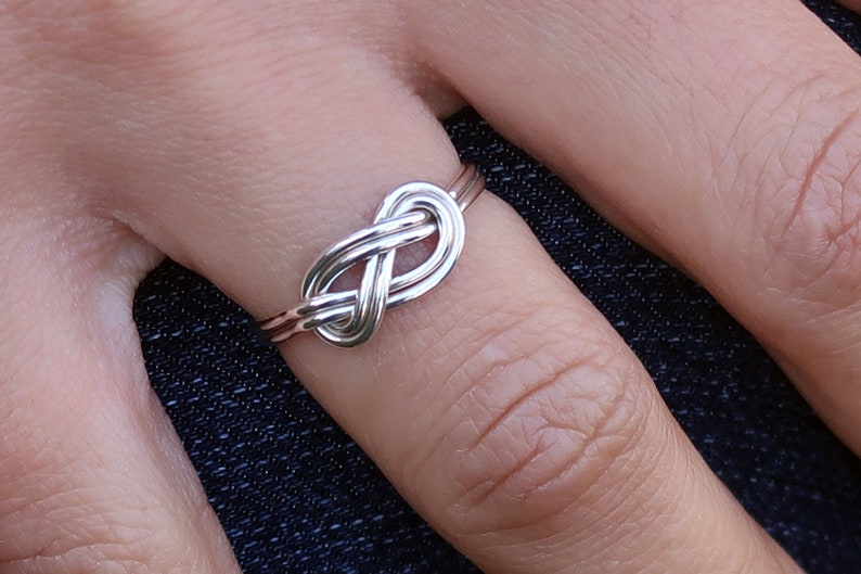 Sterling Silver Ring Infinity Ring Double Infinity Ring | Etsy