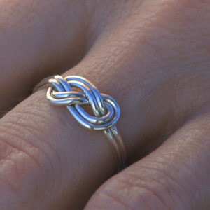Sterling Silver Ring, Infinity Ring, Double Infinity Ring, Silver Knot ...