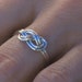 Sterling Silver Ring, Infinity Ring, Double Infinity Ring, Silver Knot ...