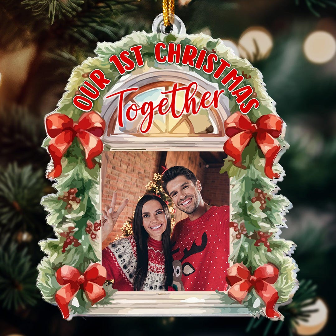 Our 1st Christmas Together - Personalized Acrylic Photo Ornament - Etsy
