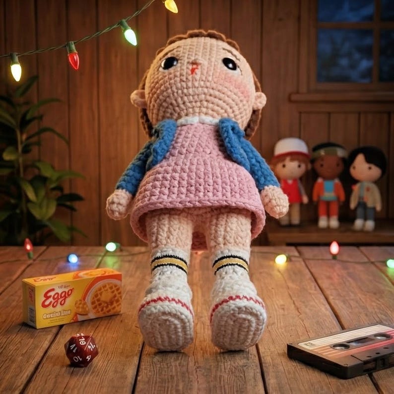 Eleven Stranger Things Amigurumi Pattern | Crochet Doll PDF Tutorial ...