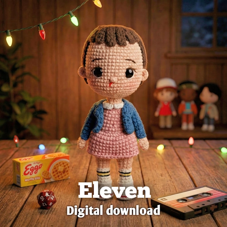 Eleven Stranger Things Amigurumi Pattern | Crochet Doll PDF Tutorial ...