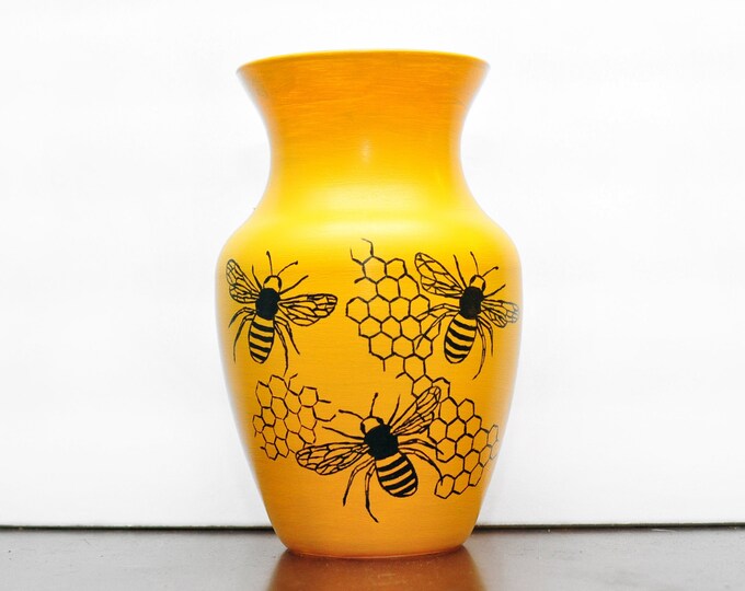 Bee Glass Vase - Etsy